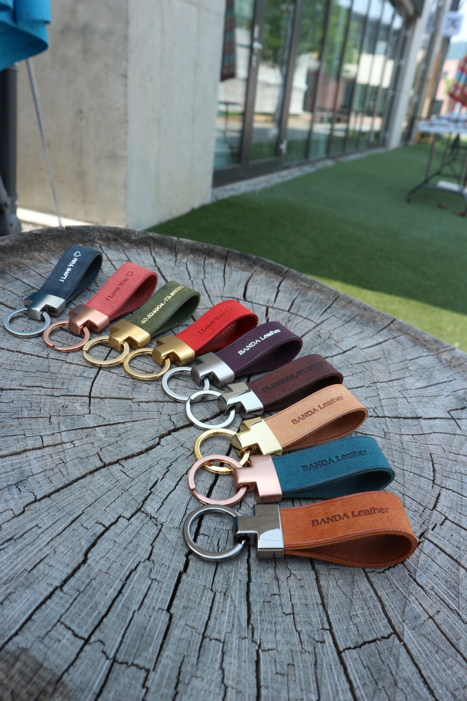 Personalized Leather Keychain, Message Leather Keyring, Key or Car ...