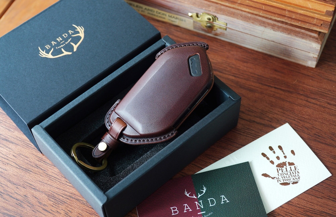 Kia Series Leather Key Fob Cover for New Car Key 2023,24 Telluride EV9 ...