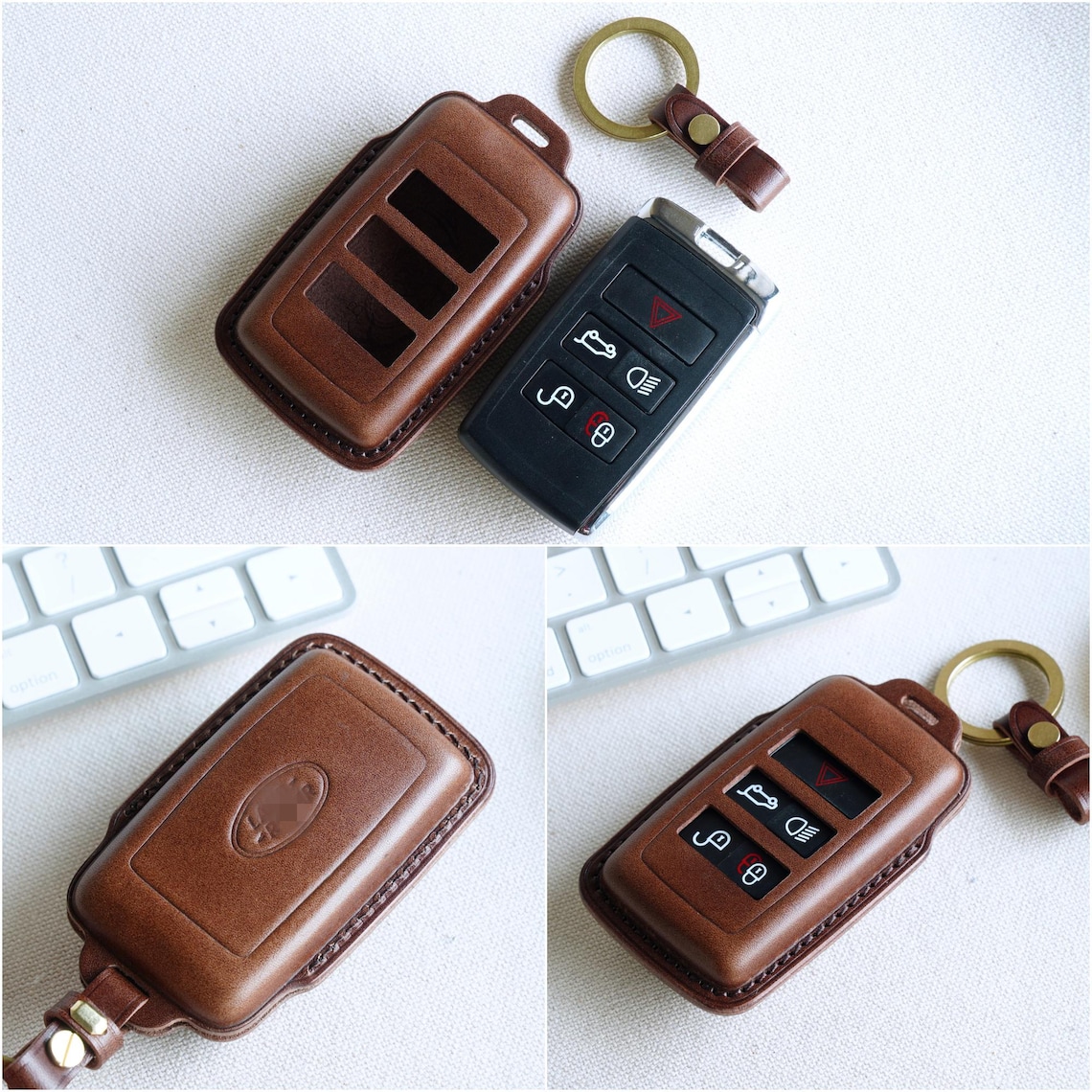Genuine Leather Car Key Fob Case for Land Rover, Range Rover - Etsy
