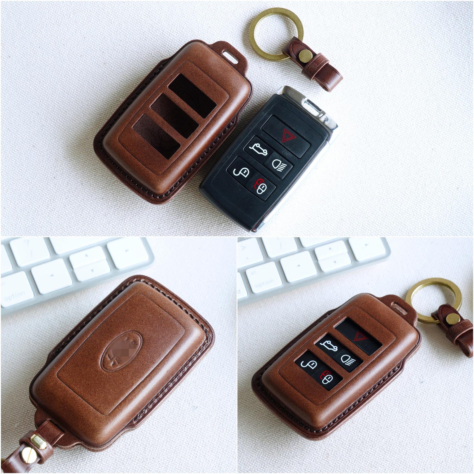 Genuine Leather Car Key Fob Case for Land Rover, Range Rover - Etsy