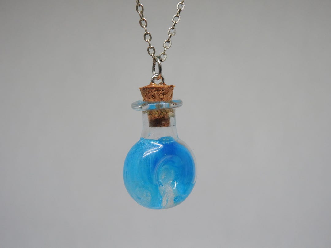 Blue Potion Bottle Pendants - Etsy