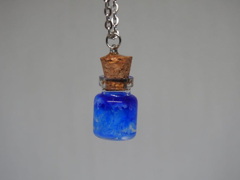 Blue Potion Bottle Pendants - Etsy