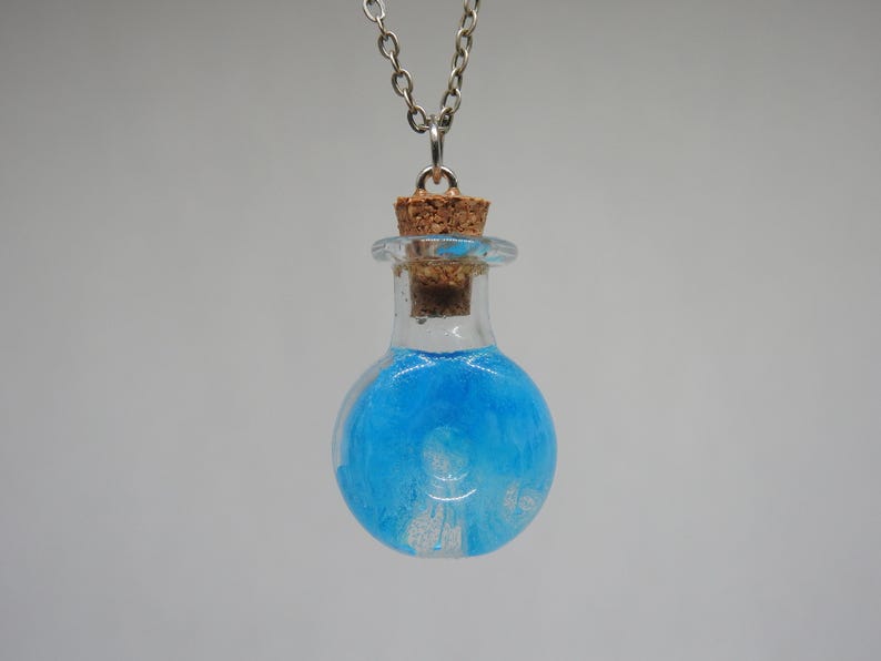 Blue Potion Bottle Pendants - Etsy