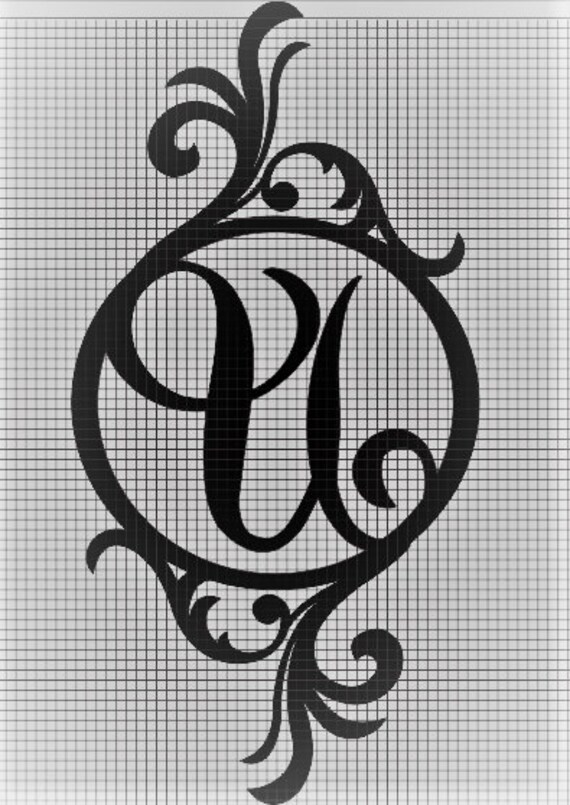 DXF Monogram U File Craft Supplies & Tools Sculpting & Forming ...
