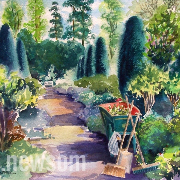 Watercolor Topiary - Etsy