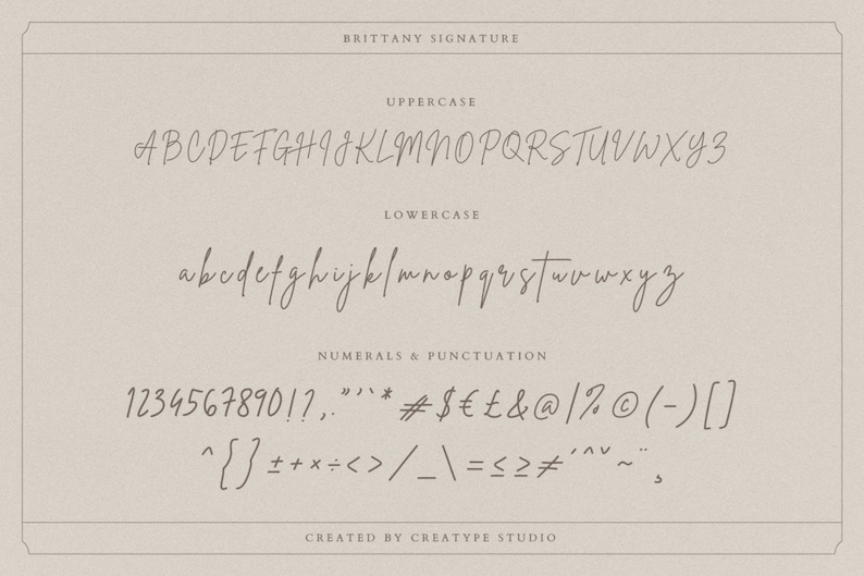 Brittany Signature Font for Canva Fonts Templett Corjl - Etsy Canada