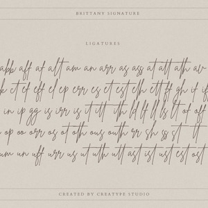 Brittany Signature Font for Canva Fonts, Templett, Corjl, Silhouette ...