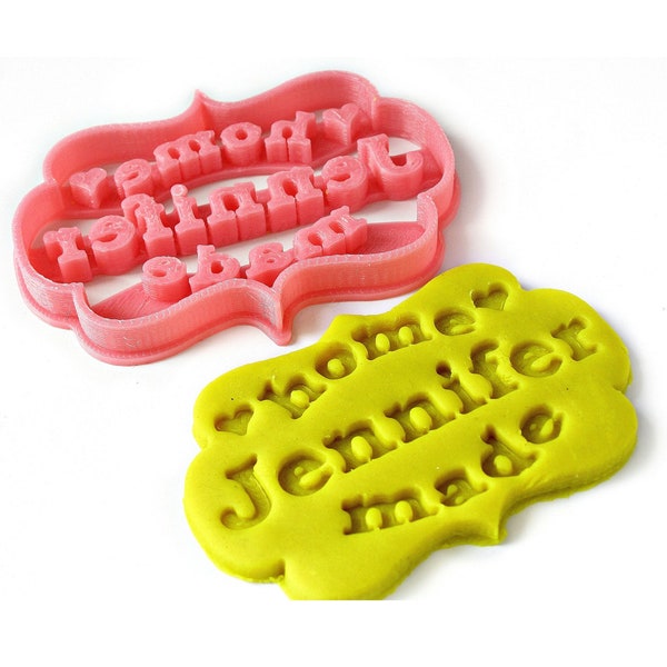 Fondant Name Plaque - Etsy