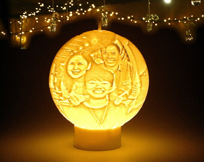Custom Photo Night Light, Lithophane Lamp, LED Tealight Holder, 3D ...