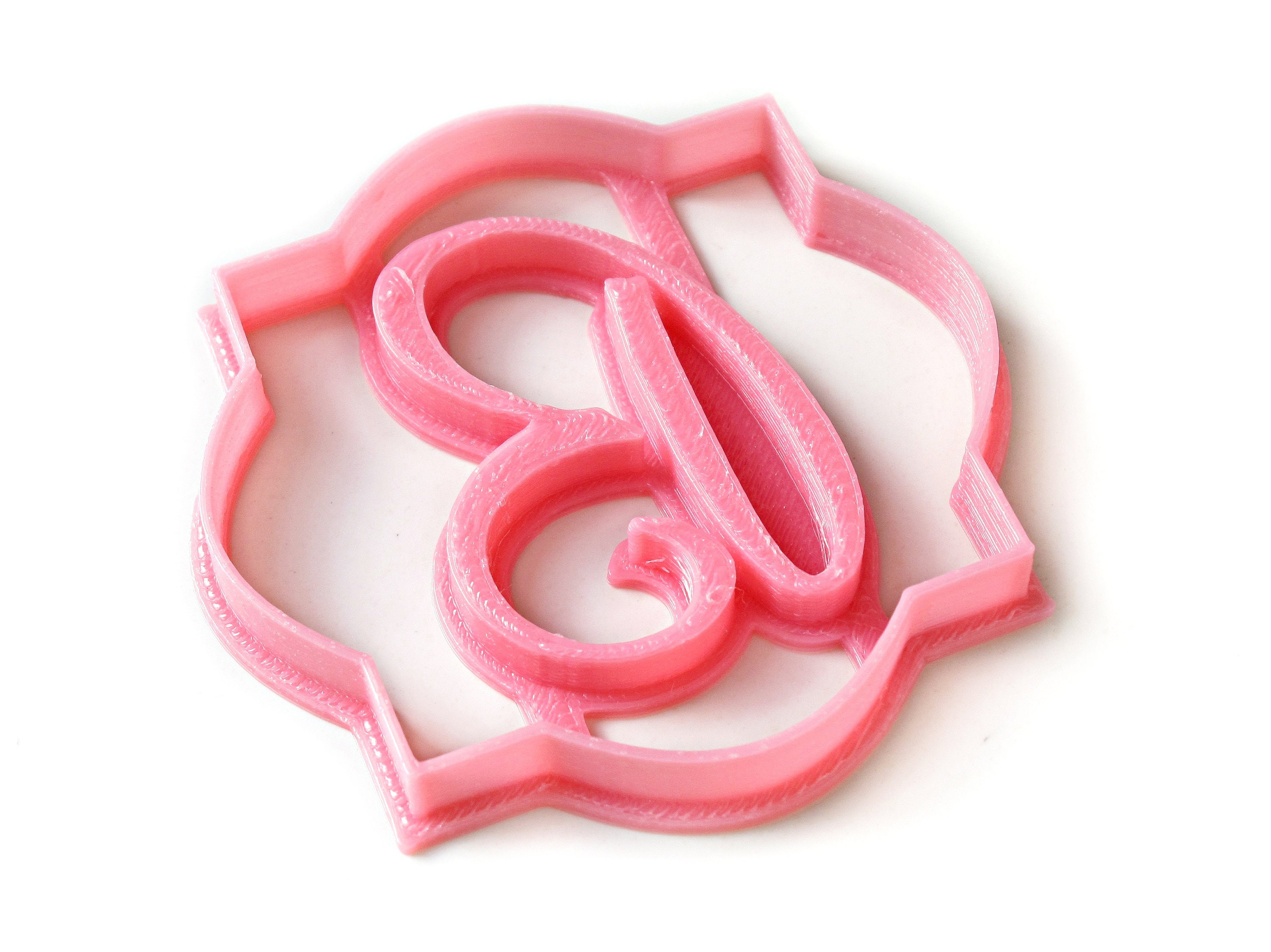 Single Letter MONOGRAM Custom Cookie Cutter Stamp, Fondant Cutter. 3D ...