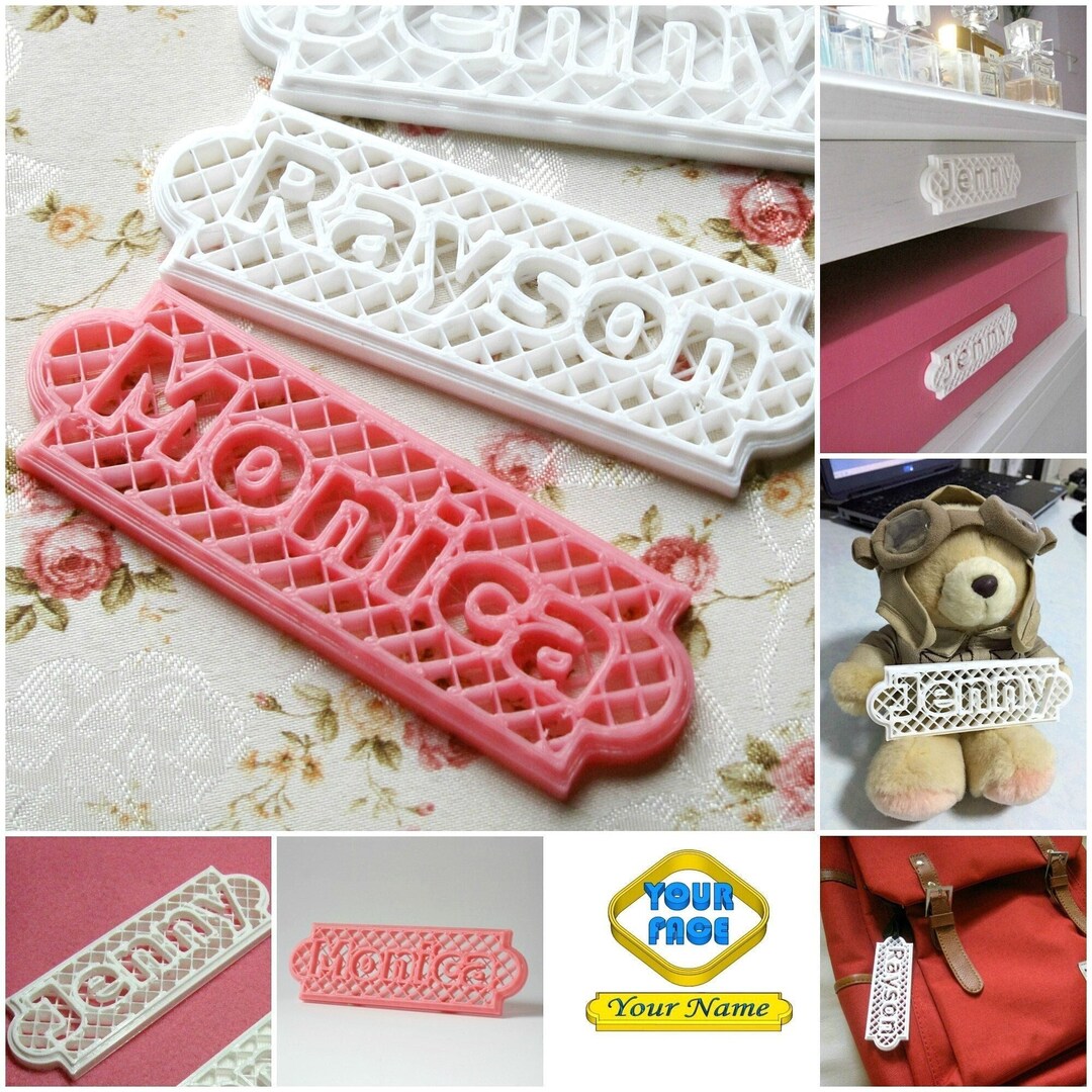 Vintage Style Personalized Name Plate: Desk, Door, Wedding Place Card ...