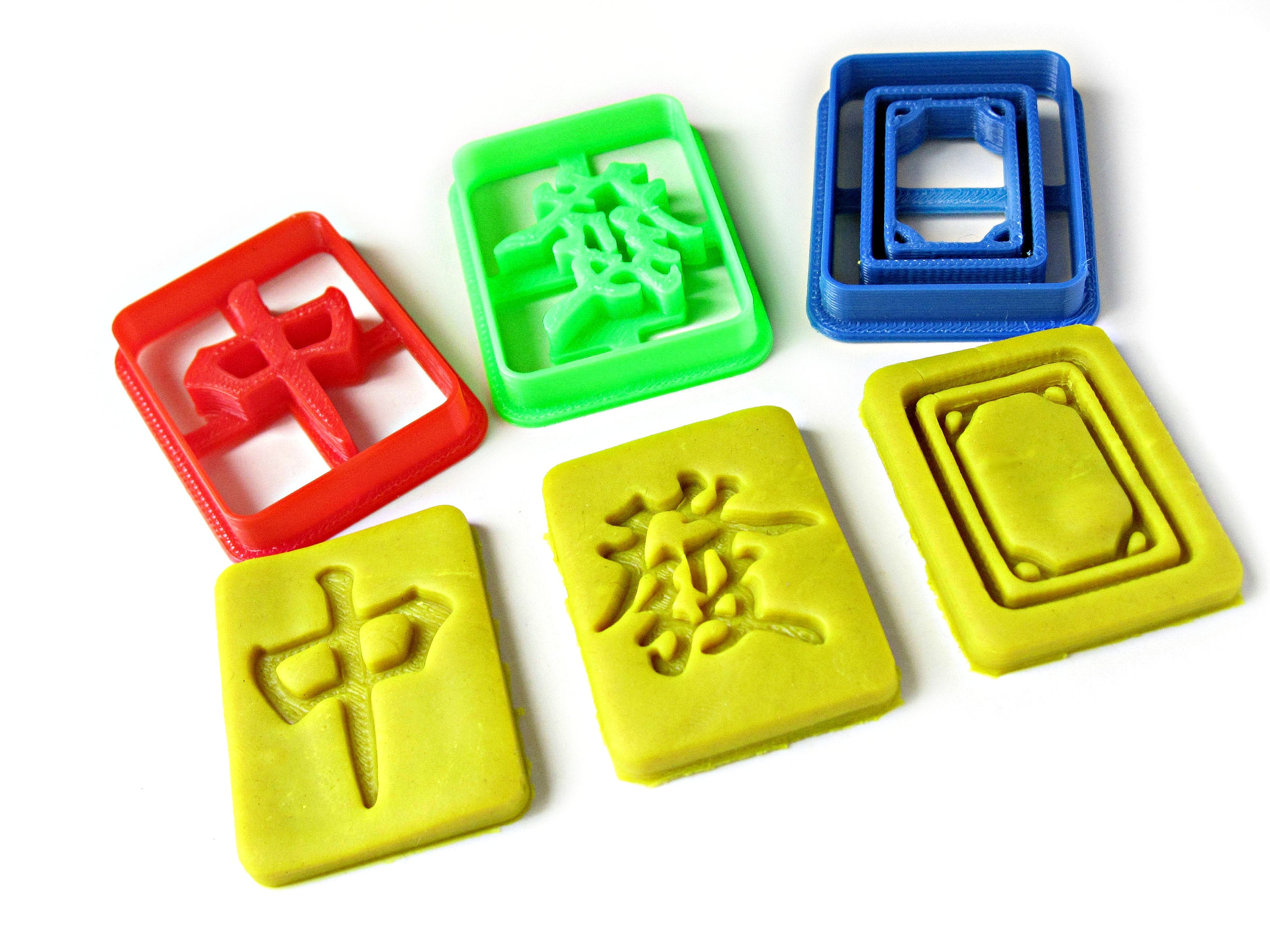 Chinese Mahjong Cookie Cutter Set Three Dragon Honor Tiles - Etsy Hong Kong