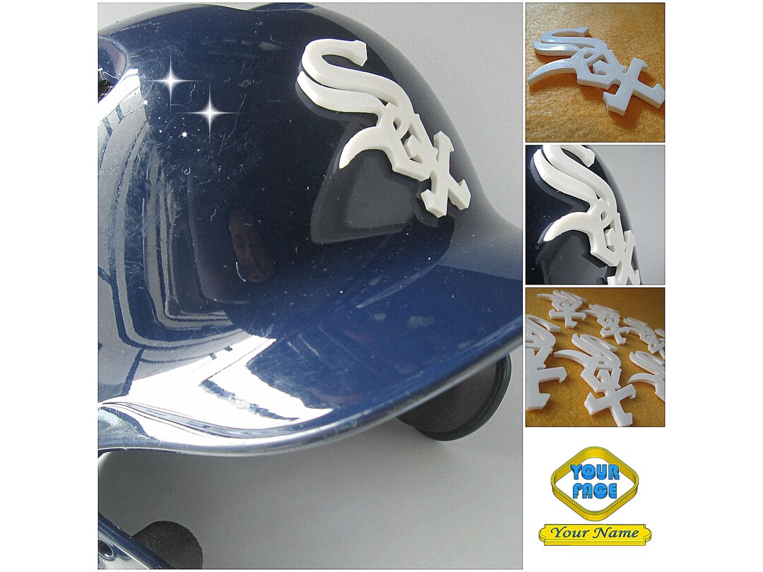 Custom Made 3D Baseball Helmet Decal. 3D Printed Team Logo Decal 9 Pcs+ ...