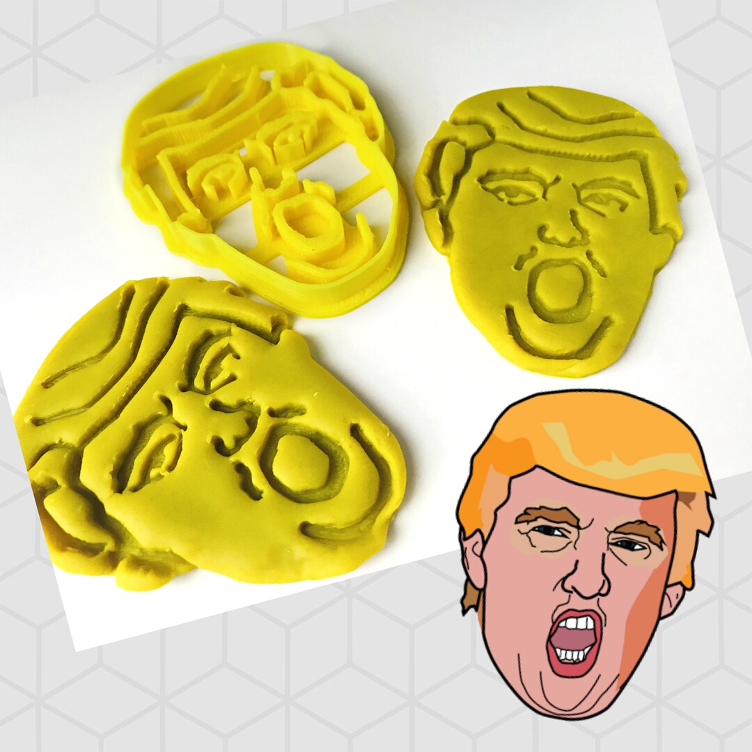 Donald Trump Portrait Cookie Cutter Stamp, 45 & 47th President of the ...