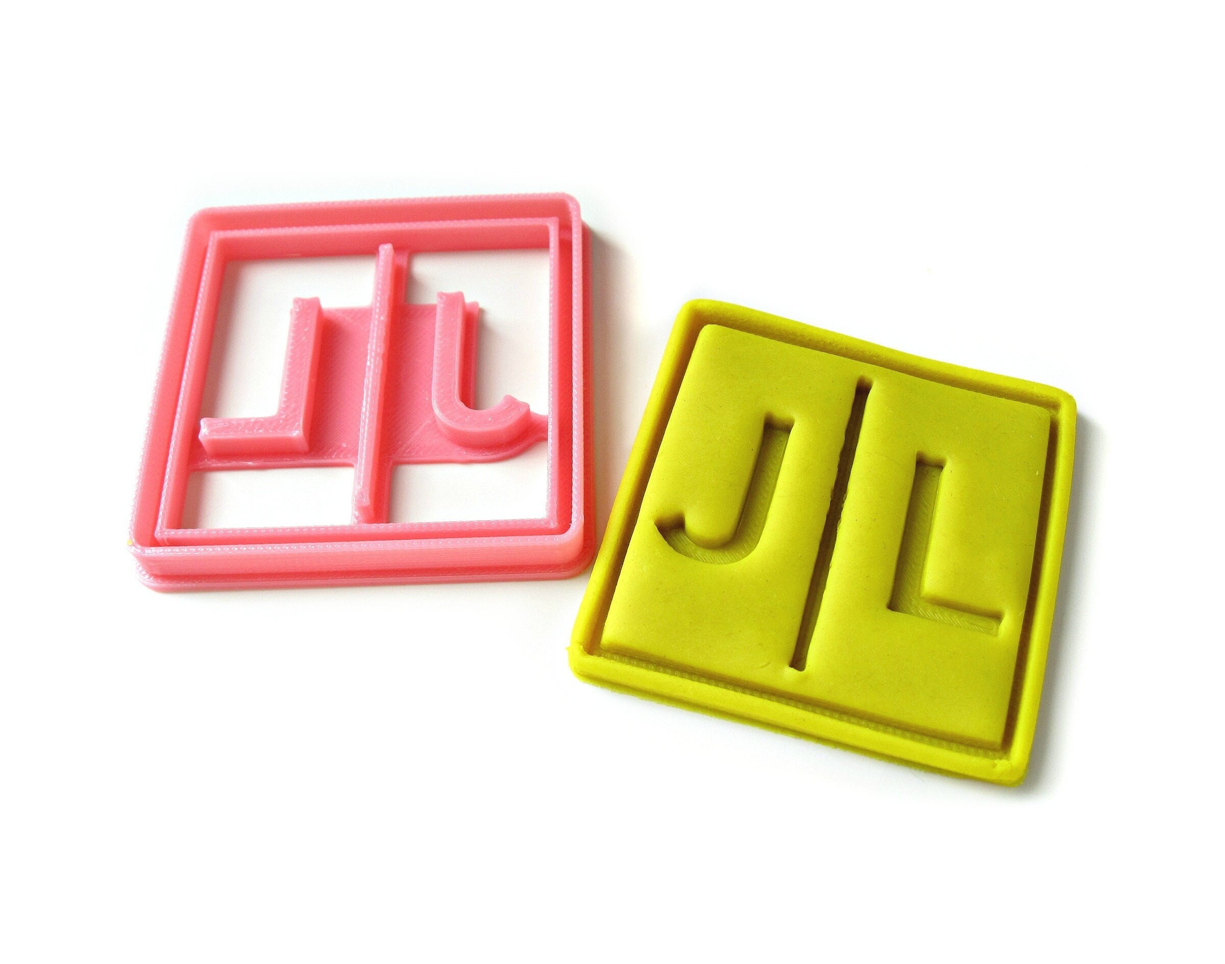 2-letters MONOGRAM Custom Cookie Cutter, Fondant Cutter/embosser. 3D ...