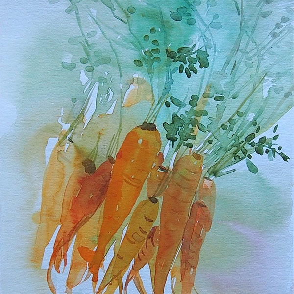 Carrot Painting - Etsy