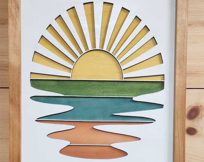 Sunrise Sunset Wall Art, Boho Wall Art, Minimalist Art - Etsy