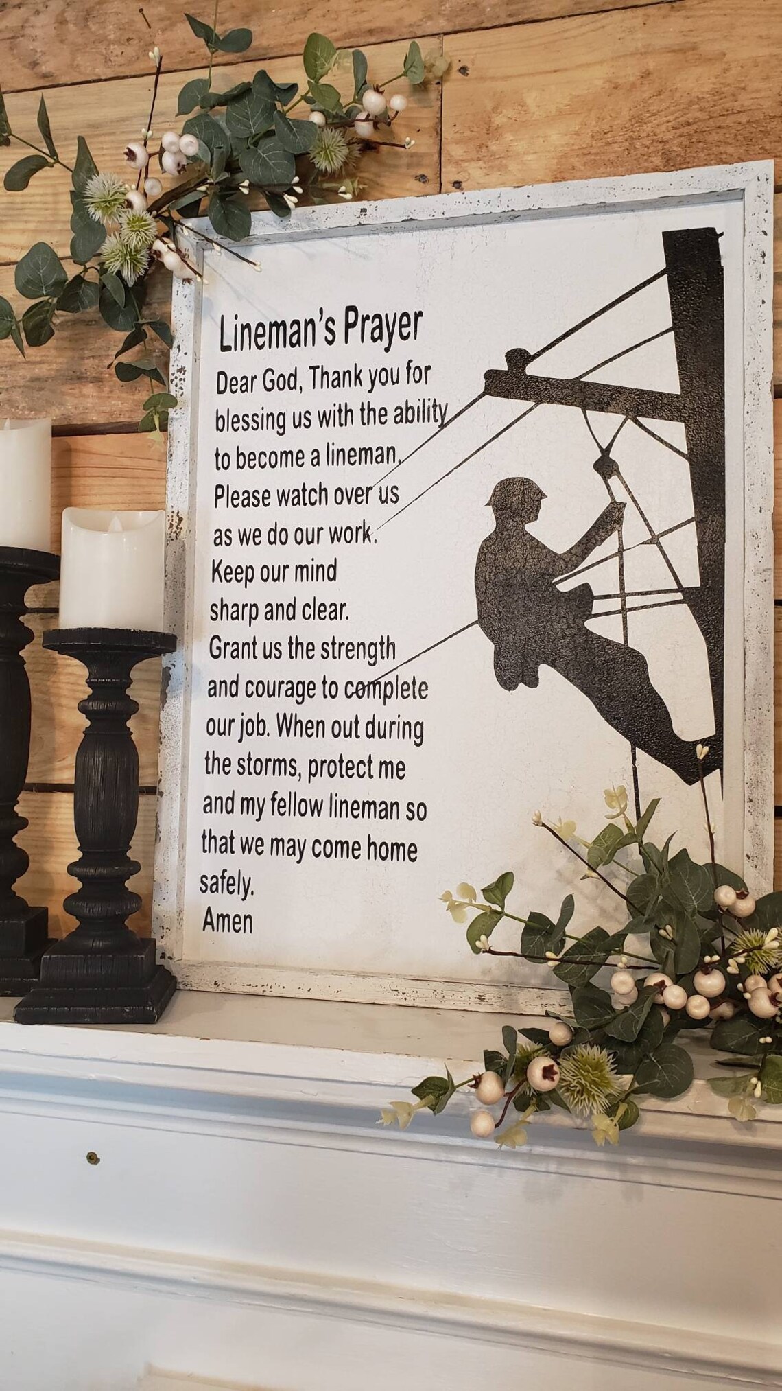 A Lineman's Prayer Lineman Christmas Gift Gifts for Him - Etsy