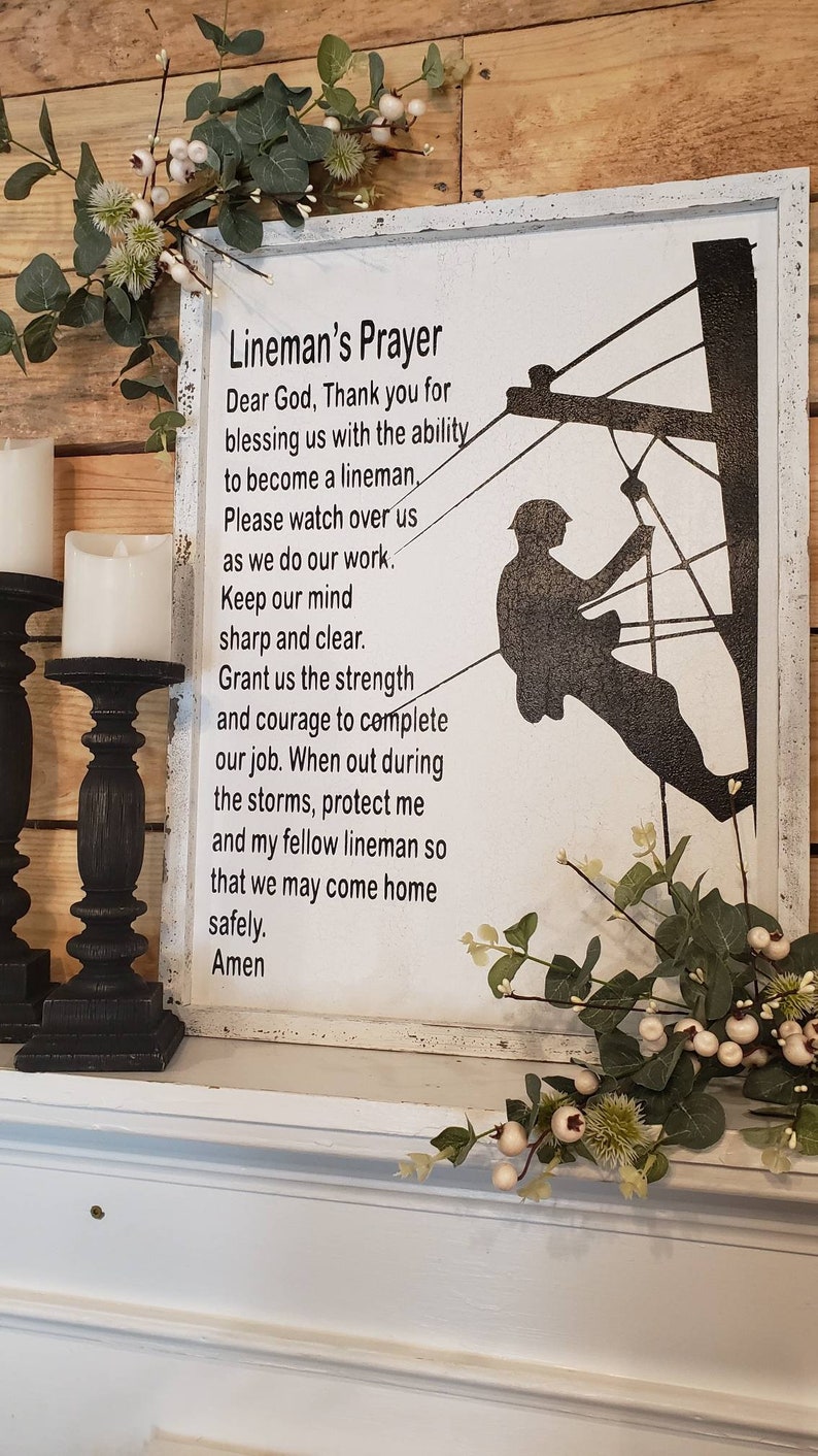 A Lineman's Prayer Lineman Christmas Gift Gifts for Him - Etsy