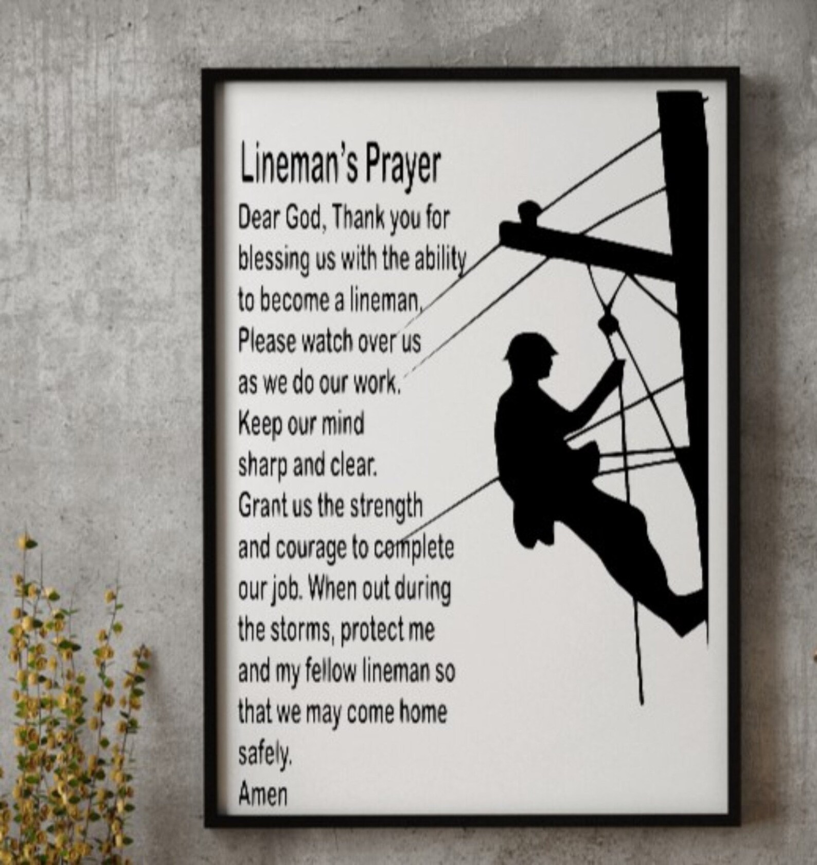 A Lineman's Prayer Lineman Christmas Gift Gifts for Him - Etsy