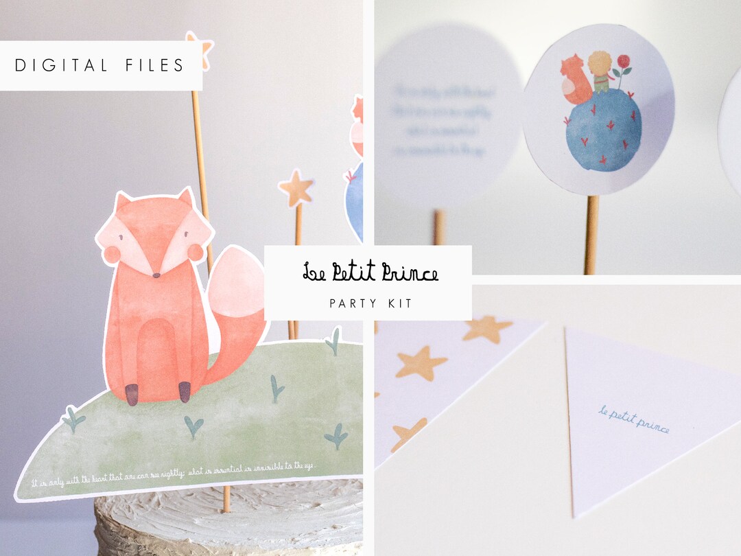 The Little Prince DIGITAL Party Kit, Le Petit Prince Party Supplies ...