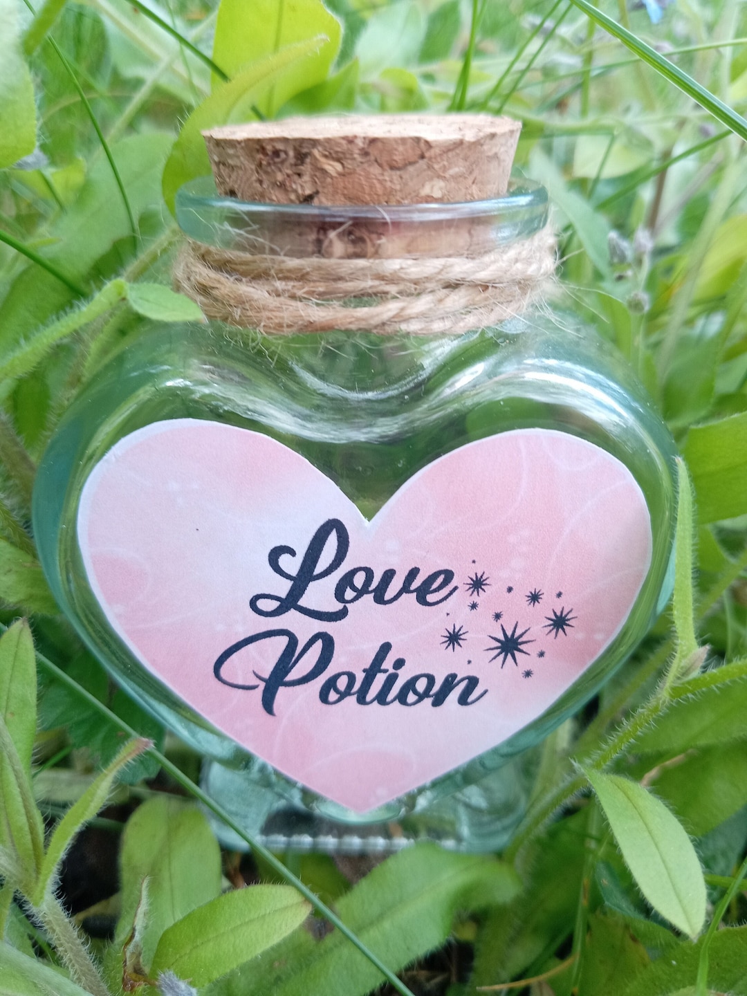 Valentines Love Potion 80ml Glass Heart Shape Bottle - Wedding Favours ...