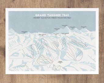 Grand Targhee Map - Etsy