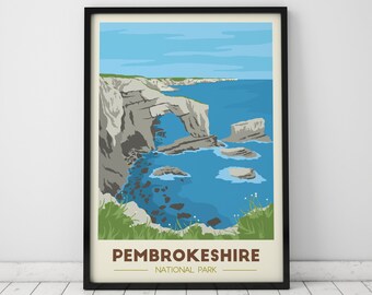 Pembrokeshire Poster - Etsy UK