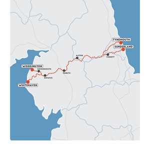C2C Cycling Map Print, Coast to Coast Cycle Route, Cycling Print - Etsy UK