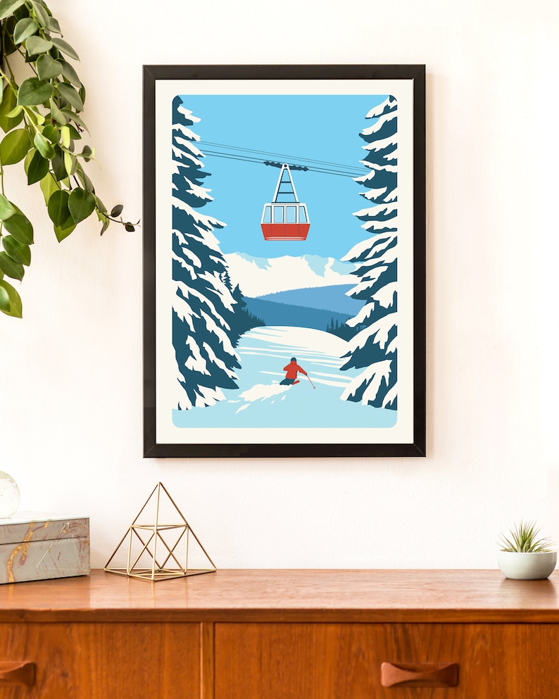 Ski Resort Poster, Ski Print, Customisable Print - Etsy
