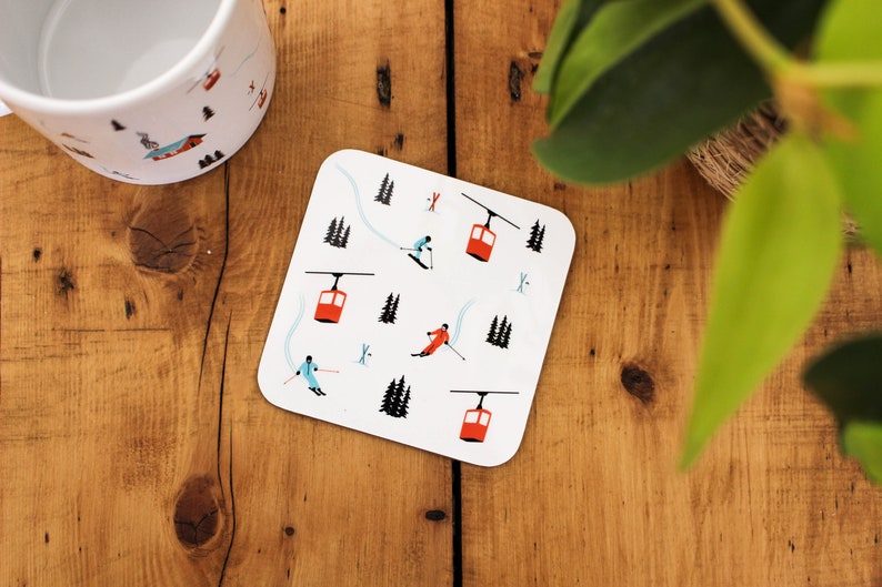 Ski Scene Coasters 1 Individual Coaster or a Set of 4 - Etsy