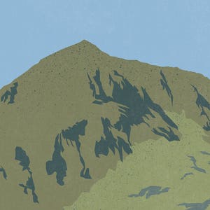 Snowdon Mountain Print, Snowdonia, Three Peaks Challenge, A4 Print, A3 ...