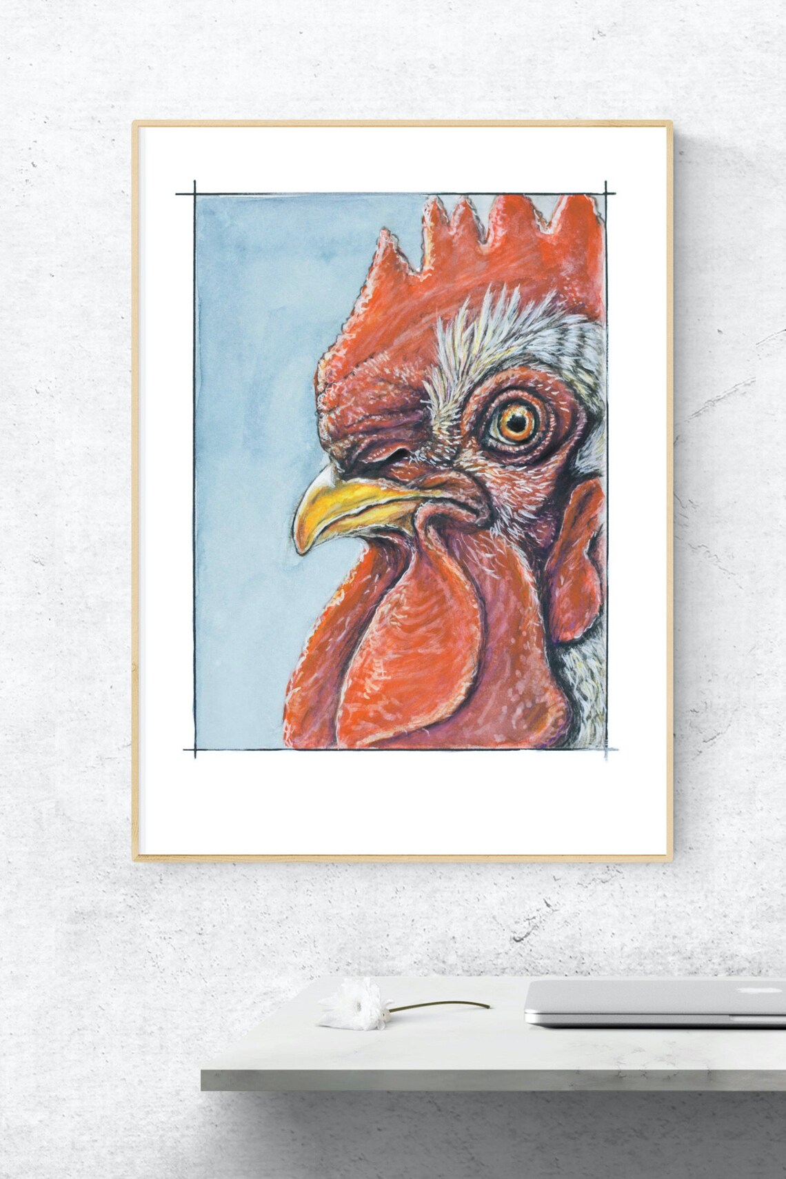 Hahn Watercolor Giclée Art Print Limited Signed Mural Gift - Etsy