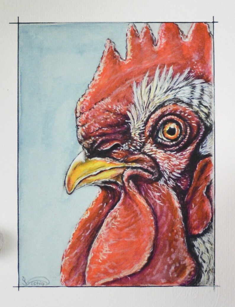 Hahn Watercolor Giclée Art Print Limited Signed Mural Gift - Etsy