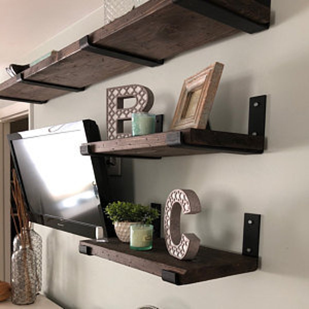 12 Inch X 2 Wide X 1/4 Thick. Rustic,farm House,open Shelf,metal Shelf ...