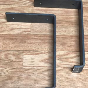 10 Inch Deep X 2 Wide X 1/4 Thick Steel Shelf Bracket, Rustic Shelf ...