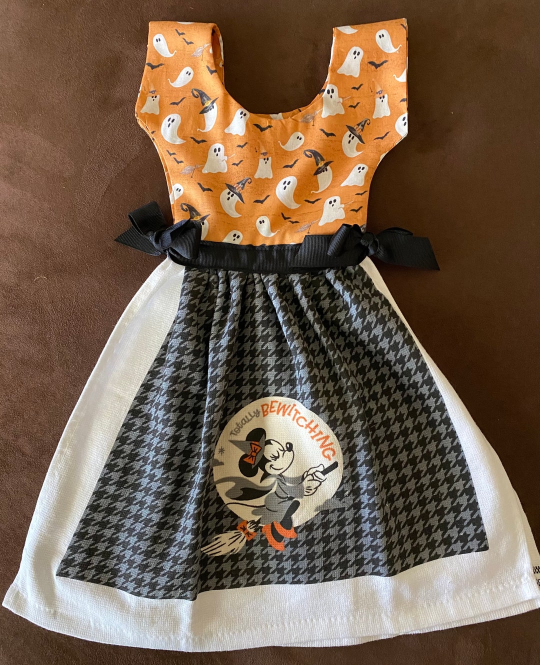 Minnie Witch With Ghost Oven Dish Towel Dress - Etsy
