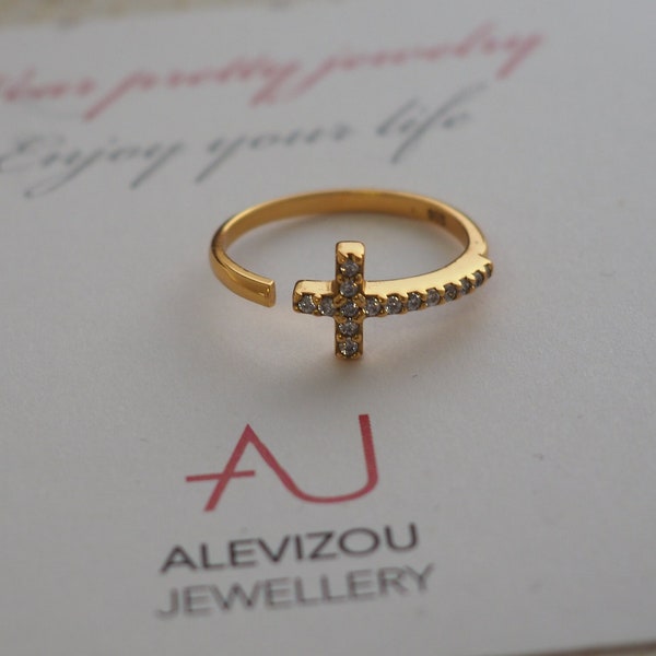 Cross Ring - Etsy