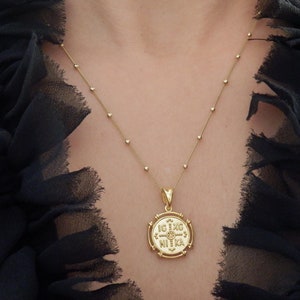 Constantine Talisman Made of 925 Silver, Gold Medallion Greek Pendant ...