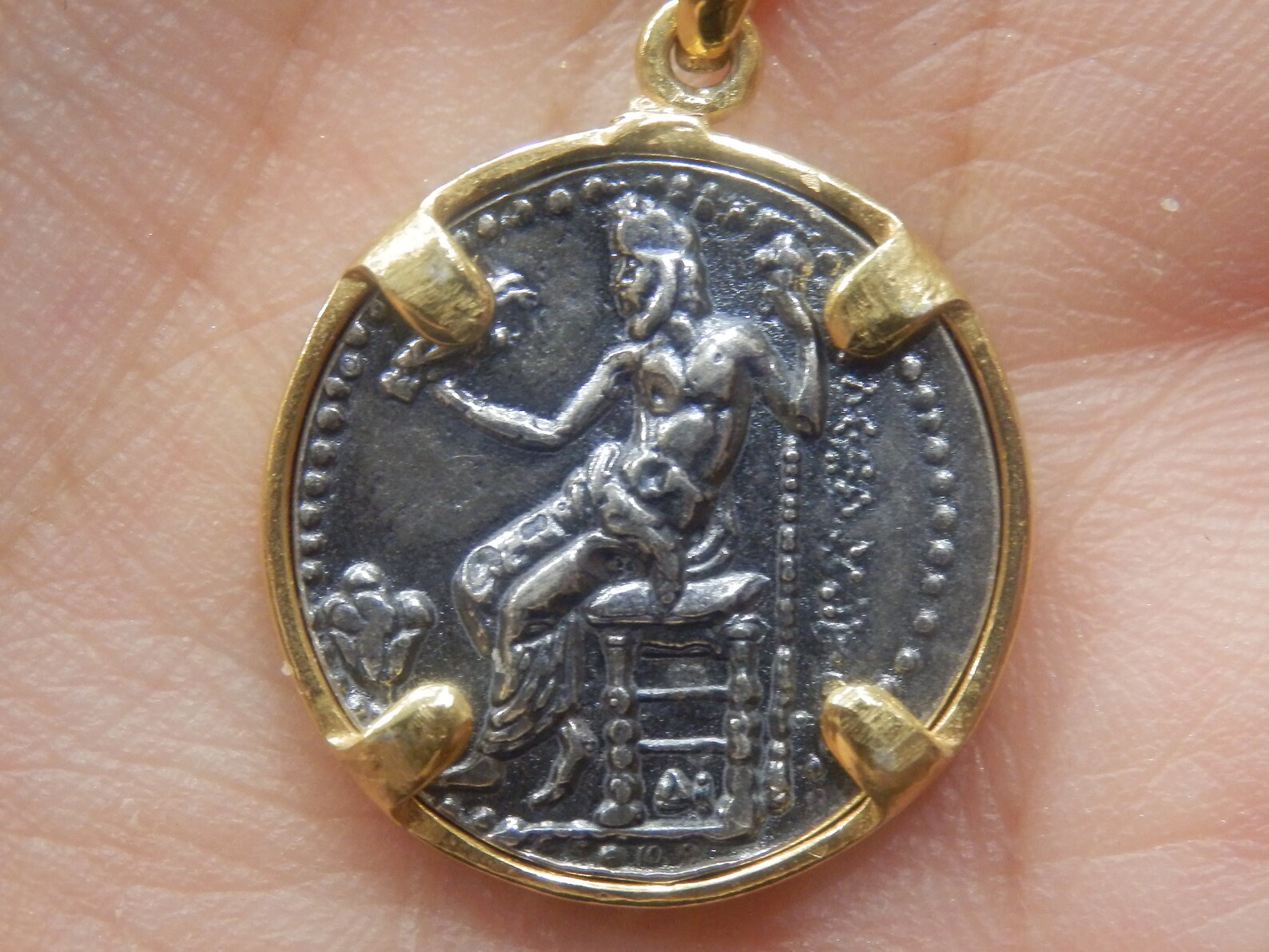 Greek Sterling Silver Ancient Coin Pendant Alexander the - Etsy