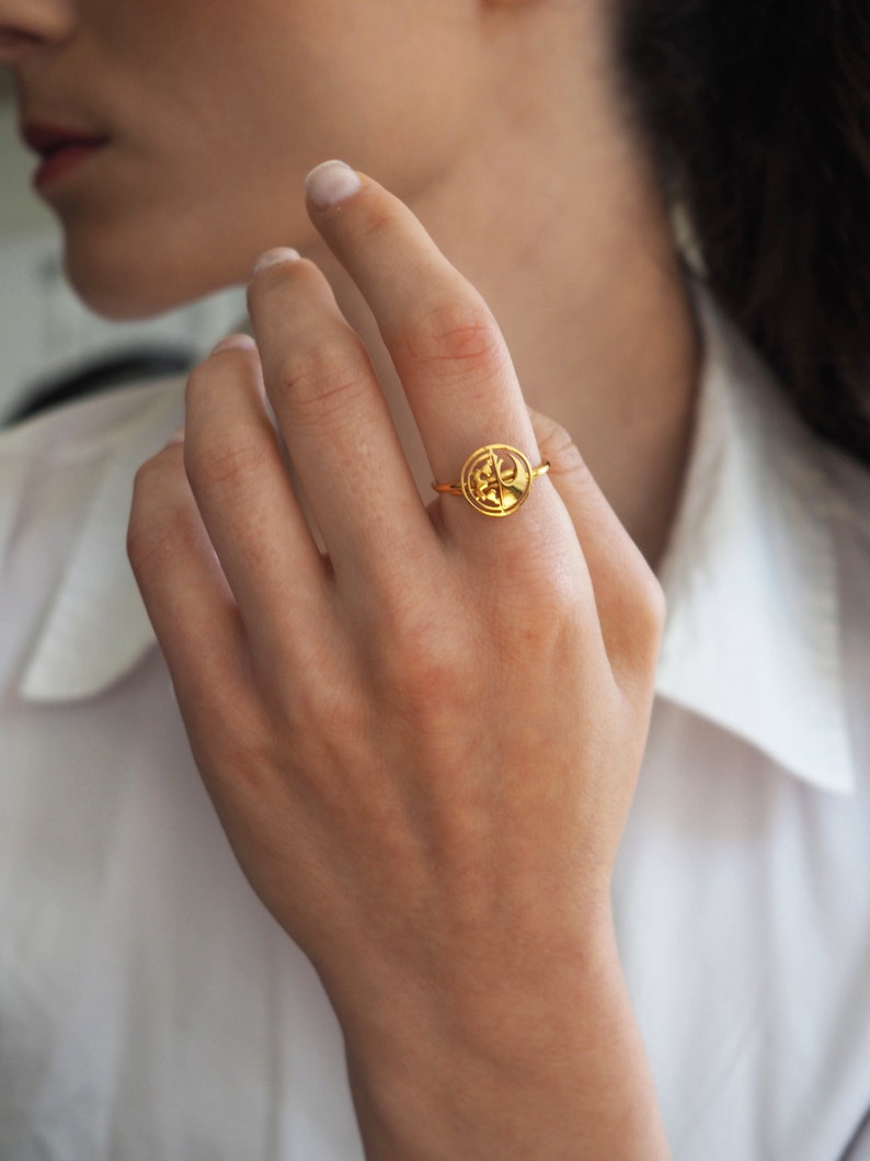 Star Wars Double Rebel/empire Ring, Gold Silver 925 Star Wars Ring,jedi ...