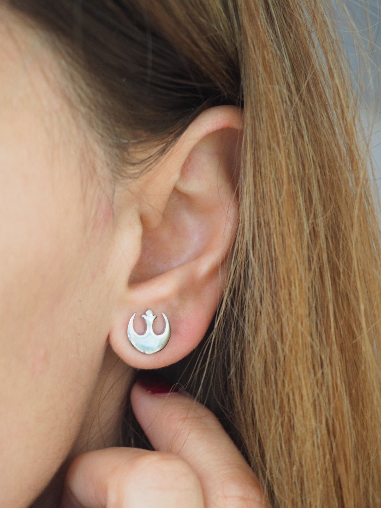 Sterling silver 925 Star wars rebel alliance earringsStar | Etsy