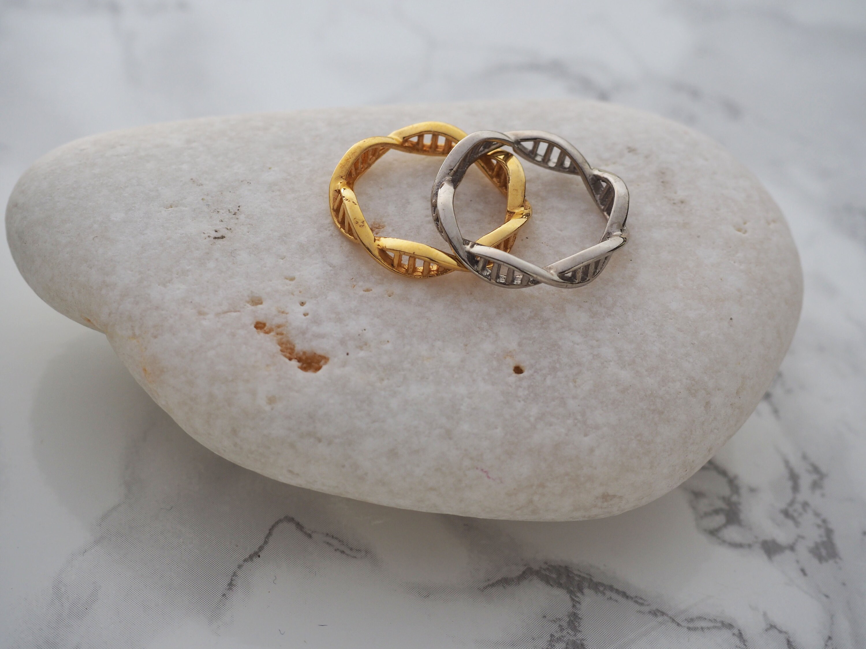 DNA Double Helix Ring Sterling Silver 925 Chemistry ring | Etsy