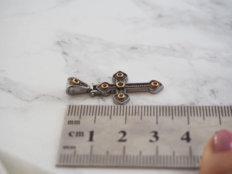 Ancient Greek Cross Cross Talisman Made of 925 Silver, Gold Orthodox ...