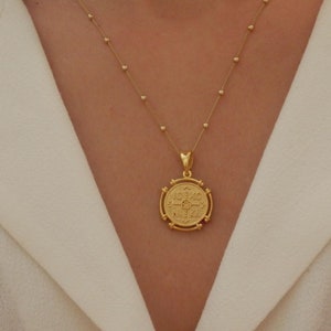 Constantine Talisman Made of 925 Silver, Gold Medallion Greek Pendant ...