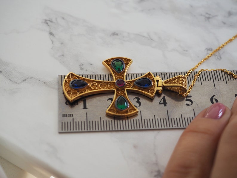 Ancient Greek Cross Cross Talisman Made of 925 Silver, Gold Orthodox ...