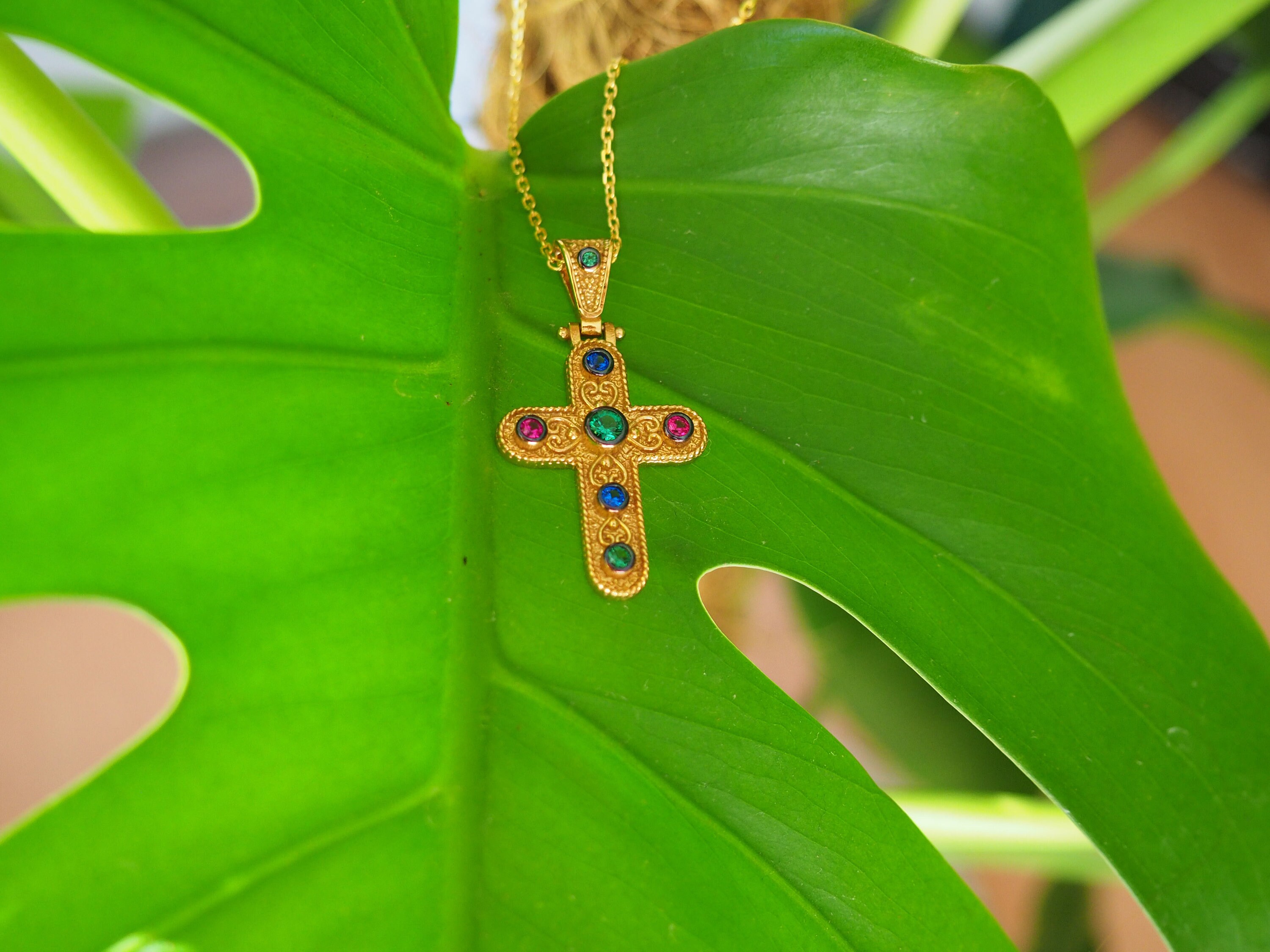 Ancient Greek Cross Cross Talisman Made of 925 Silver Gold - Etsy UK