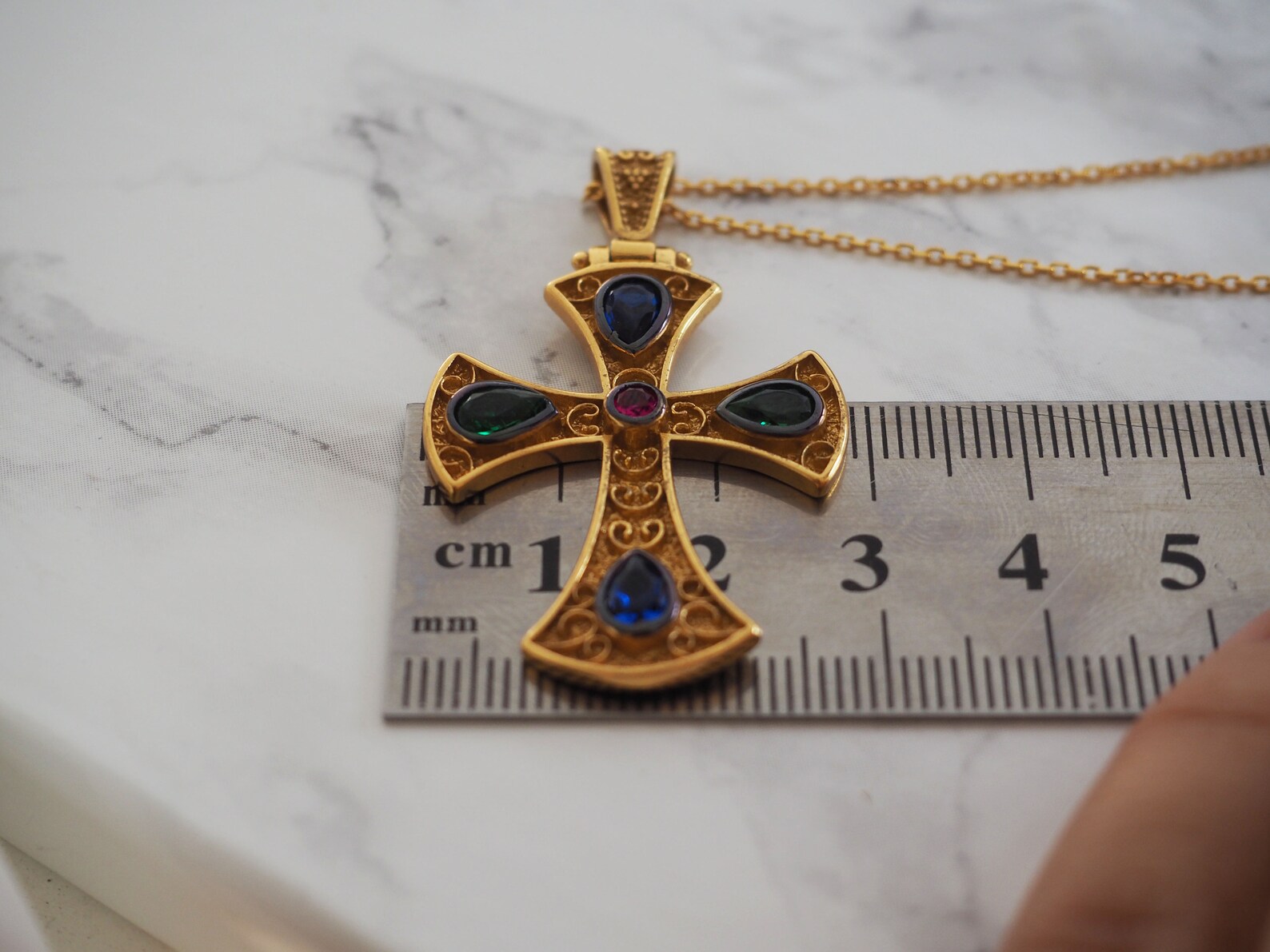 Ancient Greek Cross Cross Talisman Made of 925 Silver, Gold Orthodox ...