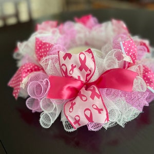 CANCER Centerpiece. Cancer Deco Mesh Tabletop. Cancer Support, Cancer ...