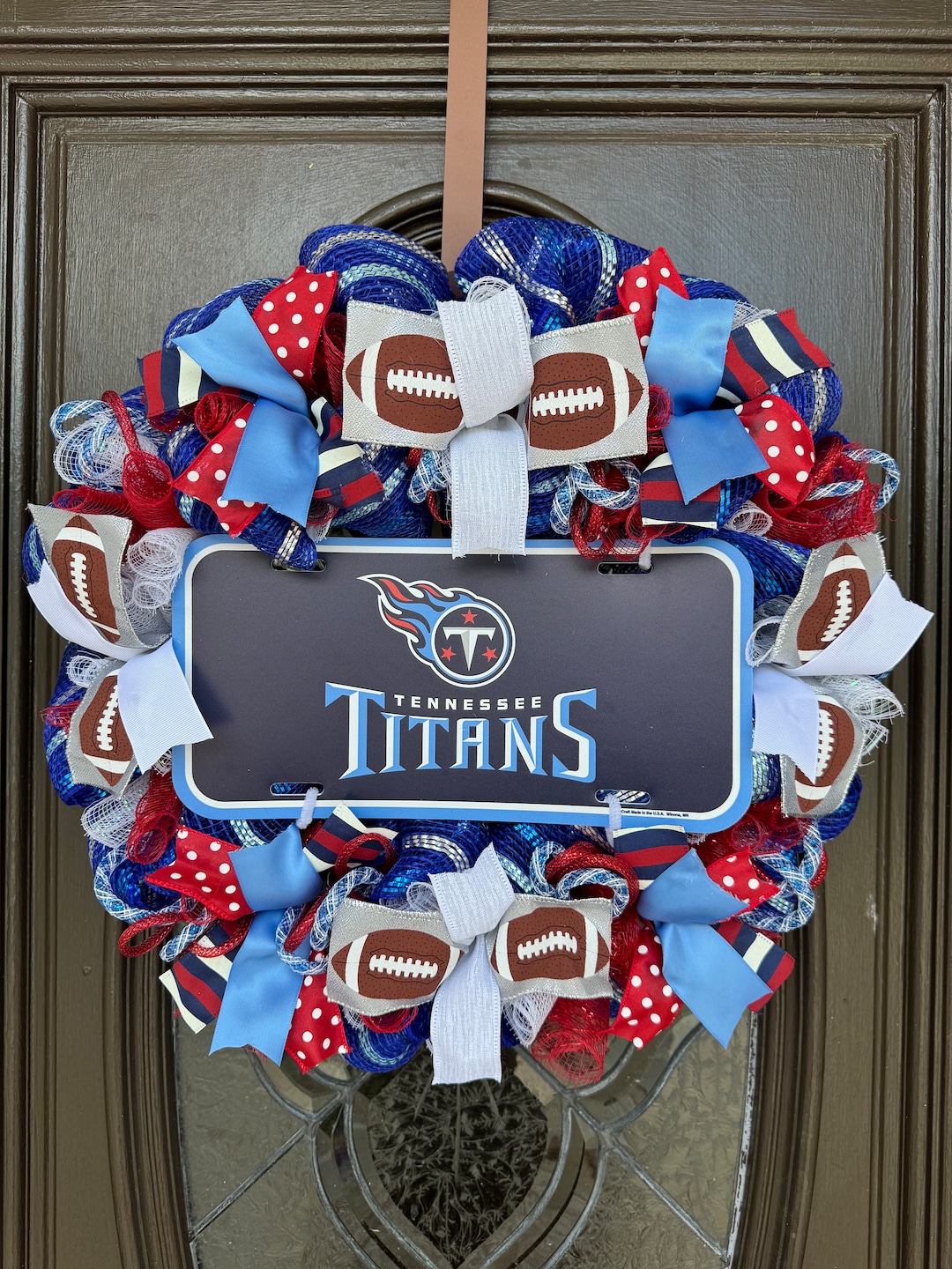 TITANS Tennessee Burlap Wreath. Titans Decorations . Wreath for Front ...